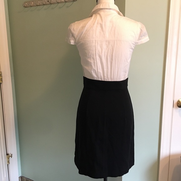 Theory | Dresses | Theory Colorblock Black White Shirt Shift Dress ...